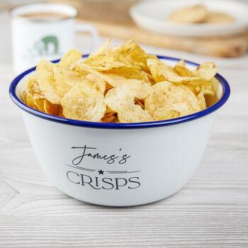 Personalised Enamel Chips Bowl By Poppy K | notonthehighstreet.com