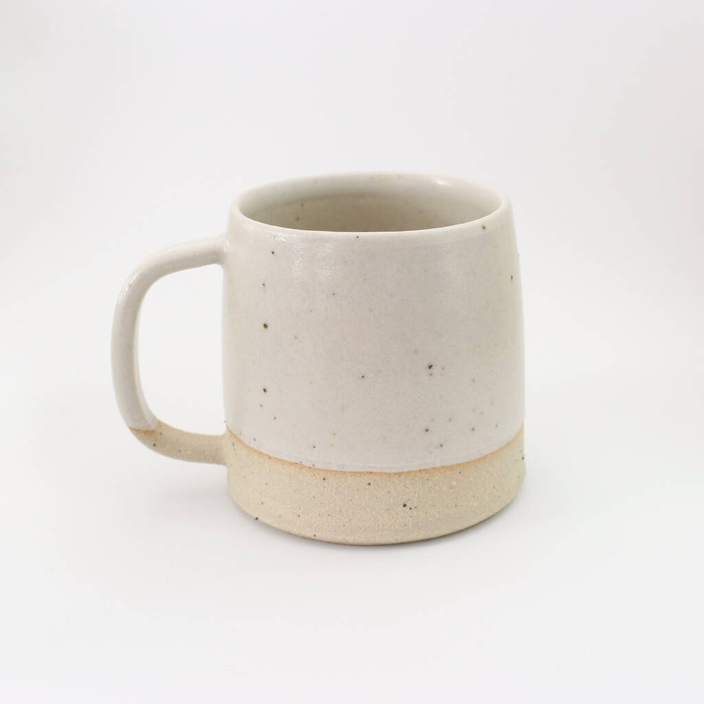 Handmade Cow Parsley Mug Off White By Dartmoor Ceramics
