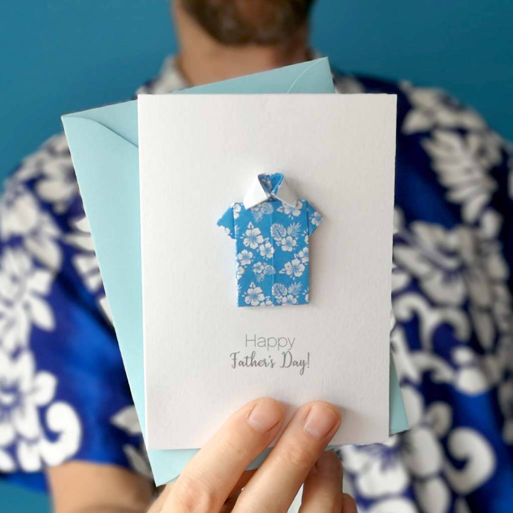 Father's Day Origami Hawaiian Shirt Card By Hello Ruth ...