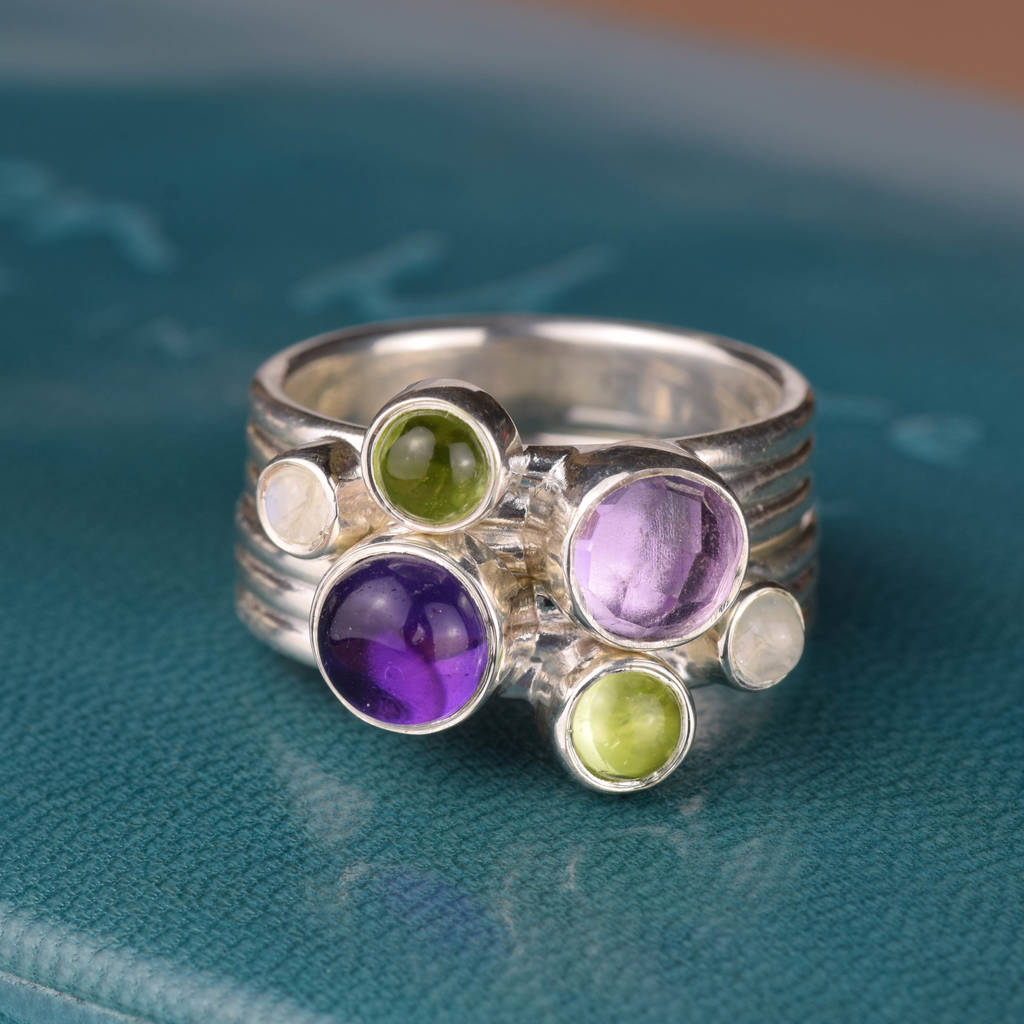 dewberry solid sterling silver gemstone ring by alison moore designs ...