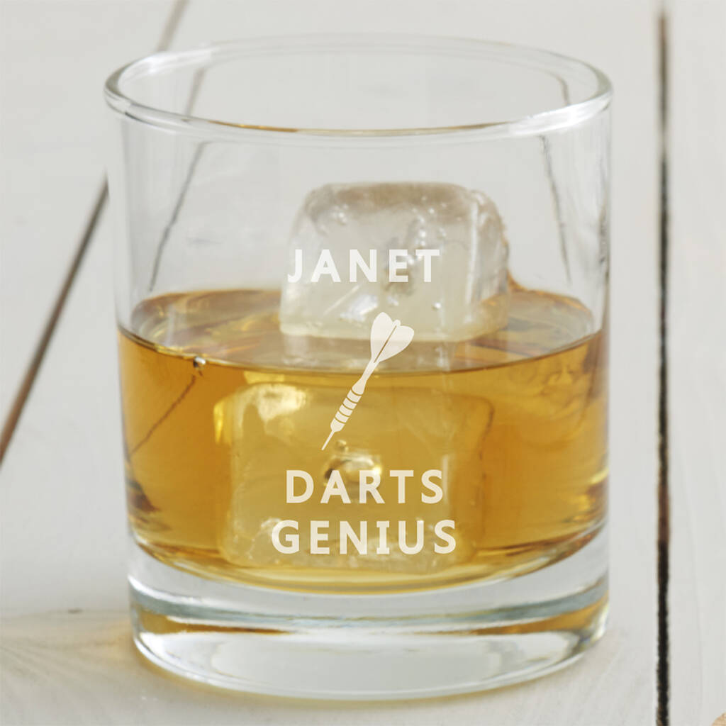 personalised darts glass by becky broome | notonthehighstreet.com