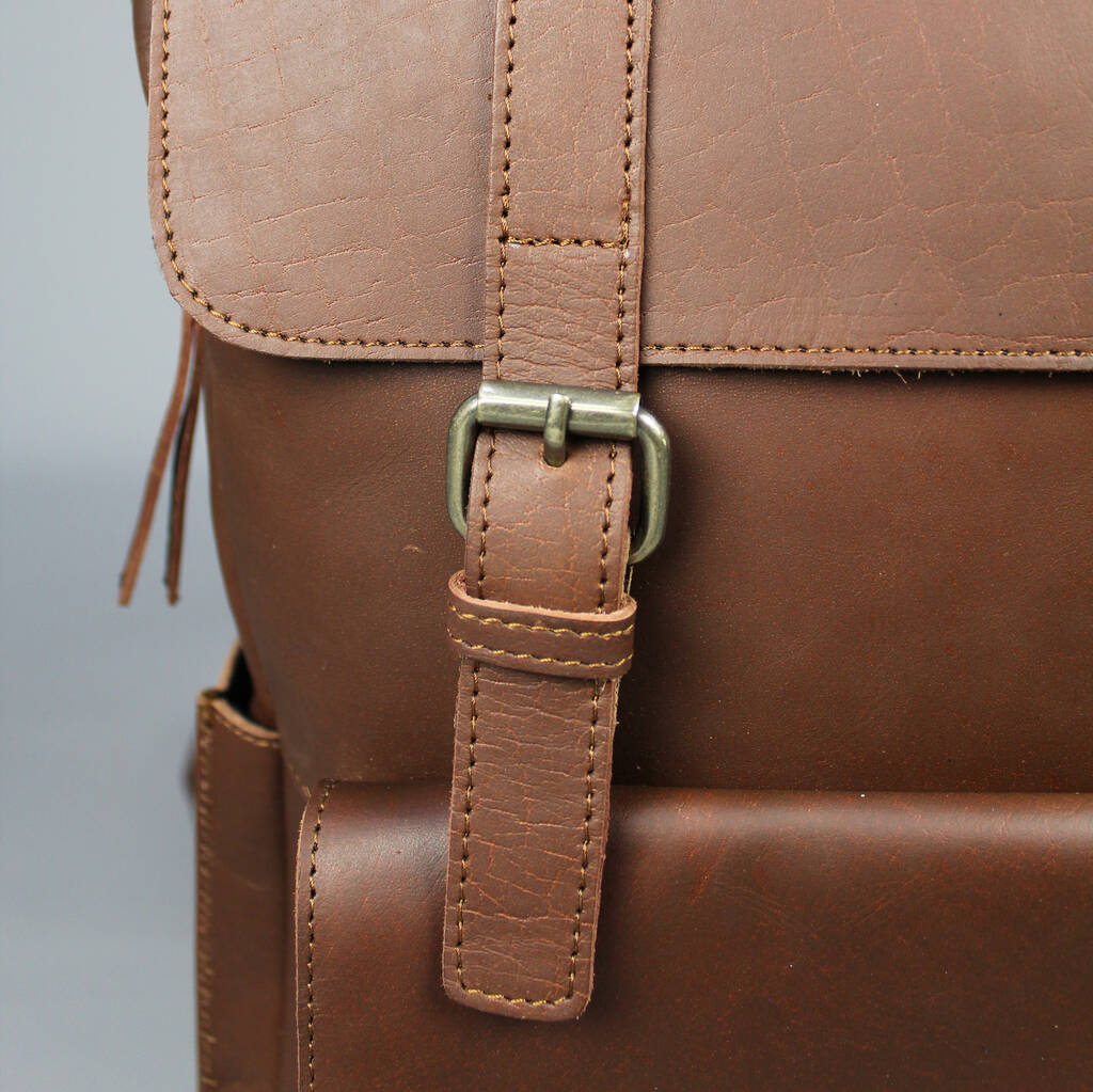 'Kingsley' Water Resistant Leather 15' Laptop Backpack By Vintage Child ...