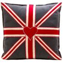 Large Union Jack Cushion In Hand Embroidered Wool By Jan Constantine ...