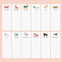 Personalised Dog Breeds Birthdays Perpetual Calendar By Flourish Paperworks