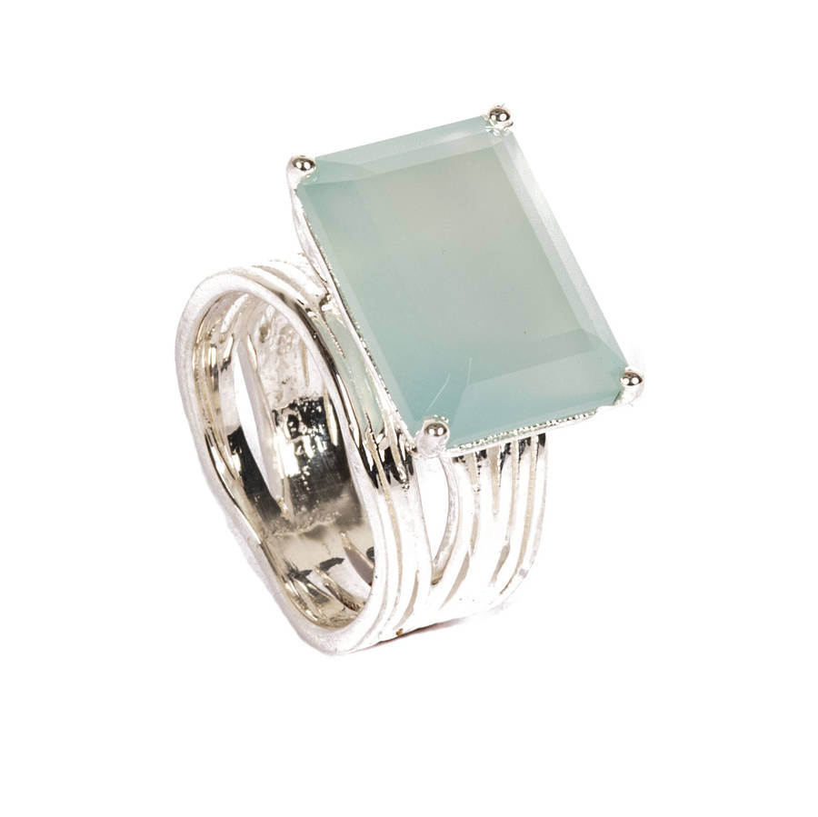 sterling silver cocktail ring pietra by neola | notonthehighstreet.com