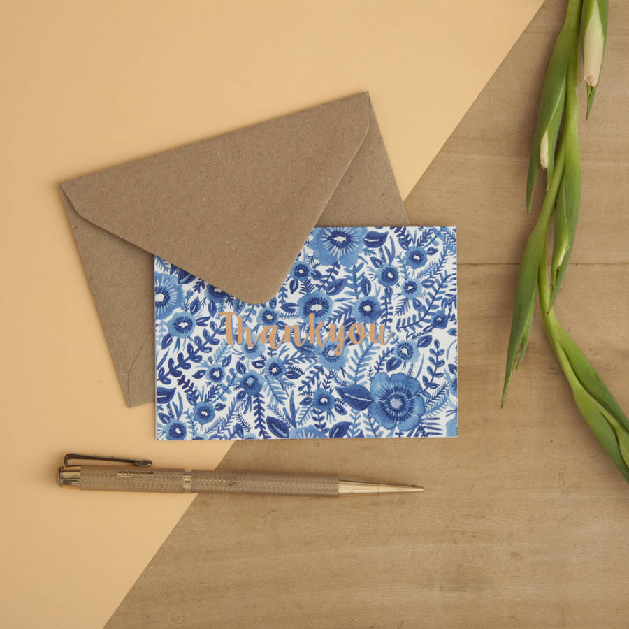 set of six patterned mini thankyou cards by little paisley designs ...