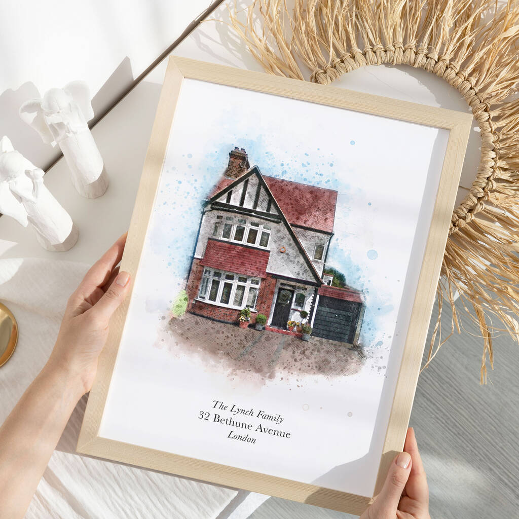 Personalised Watercolour Home Print By The Rustic Dish ...