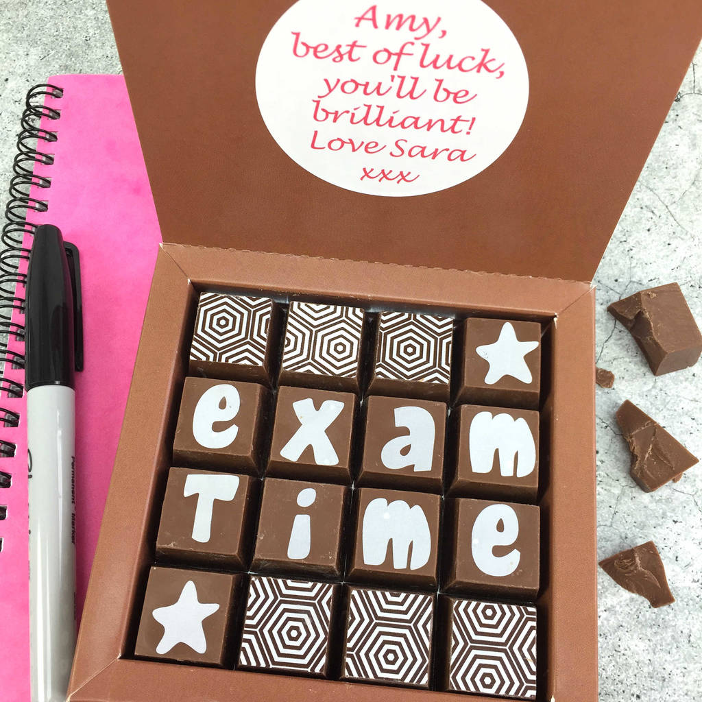 Personalised Exam Time Message Chocolates By Cocoapod Chocolates ...