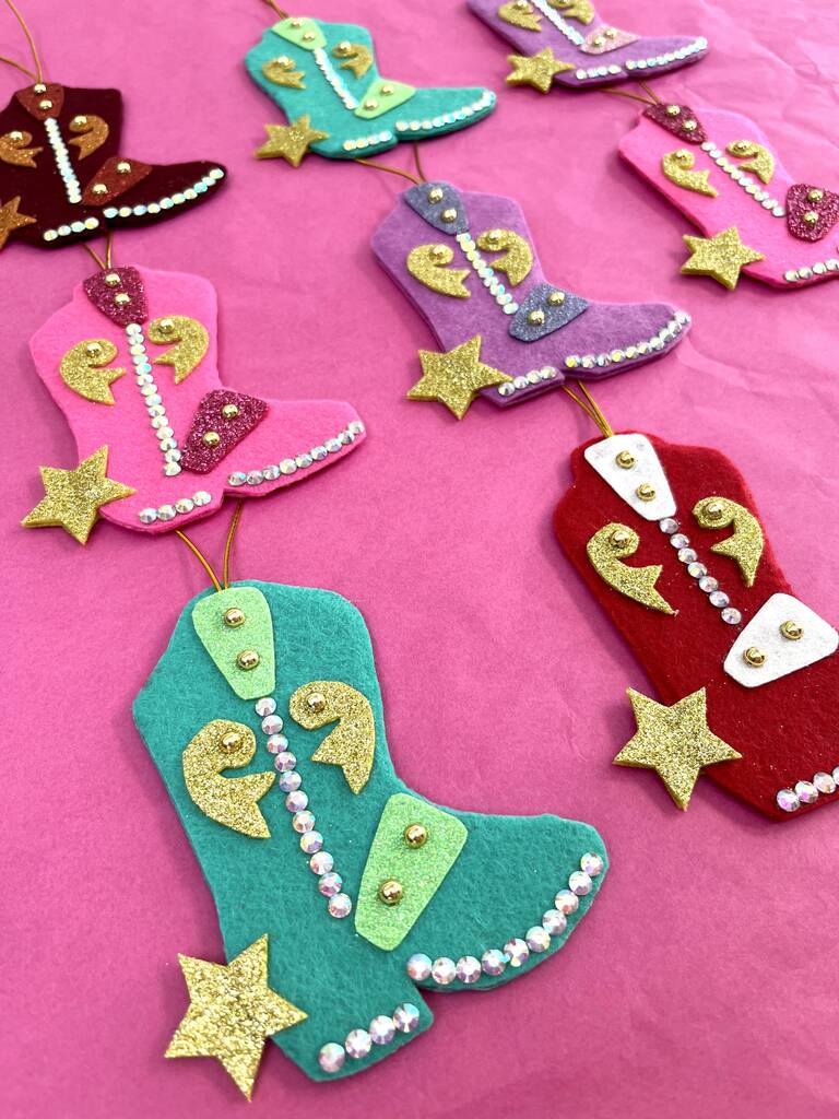 Cowboy Boot Hanging Christmas Decoration By Sequin Souls ...