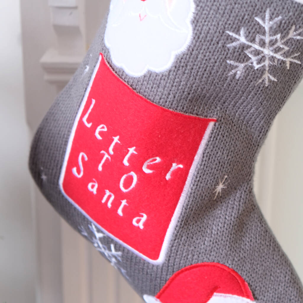 Personalised Grey 'Letter to Santa' Christmas Stocking By DCaro ...
