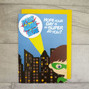 Personalised Superhero Birthday Card Boy By Colour Me Fun ...