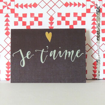 Mini Je T'aime Card By Kali Stileman Publishing | notonthehighstreet.com