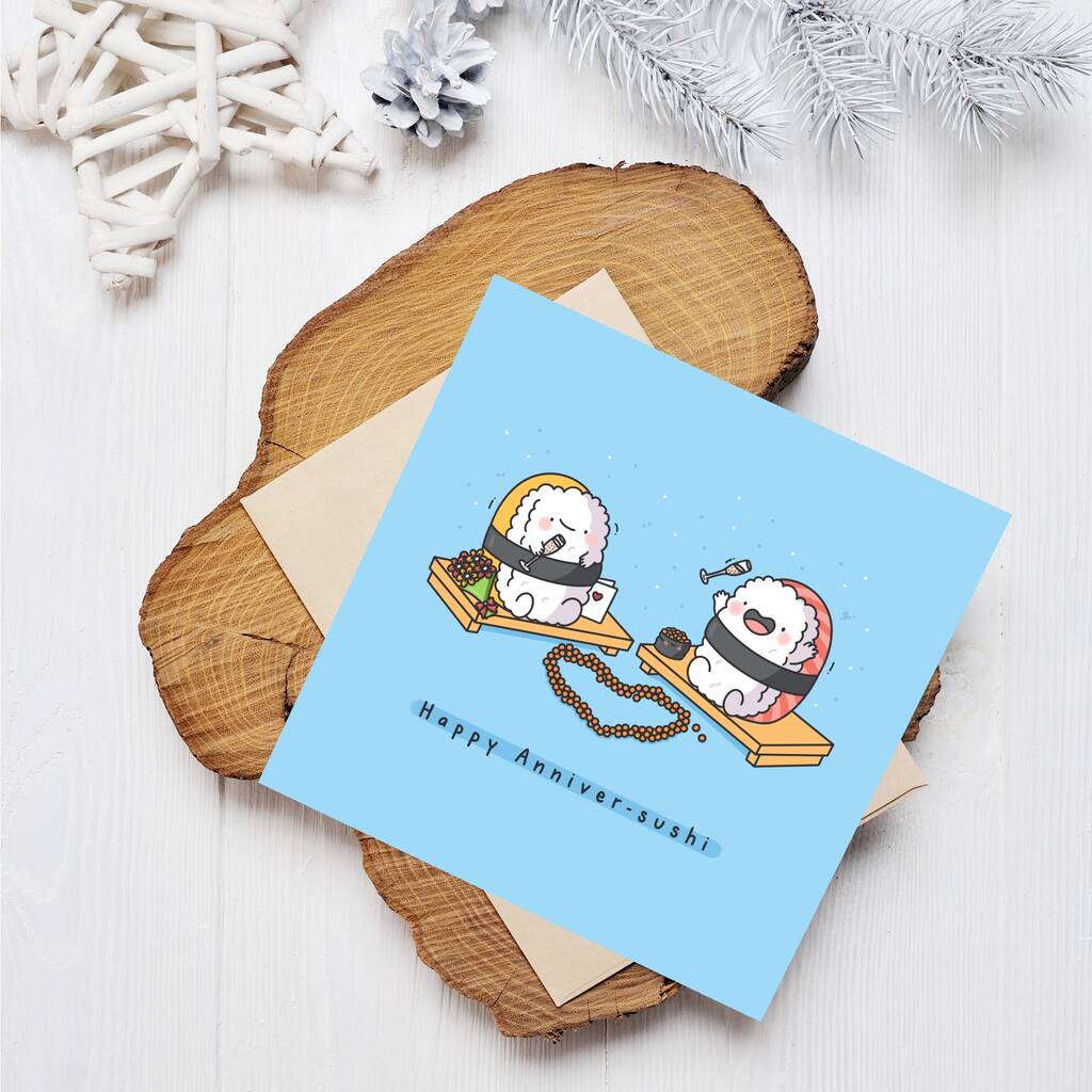 Cute Anniversary Sushi Card By Toastedink