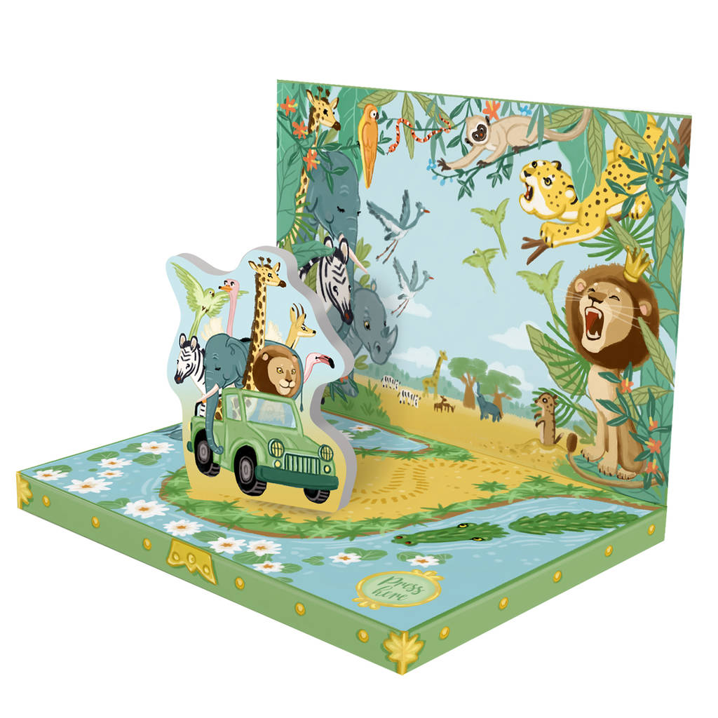 Jungle Adventure Music Box Card By My Design Co. | notonthehighstreet.com