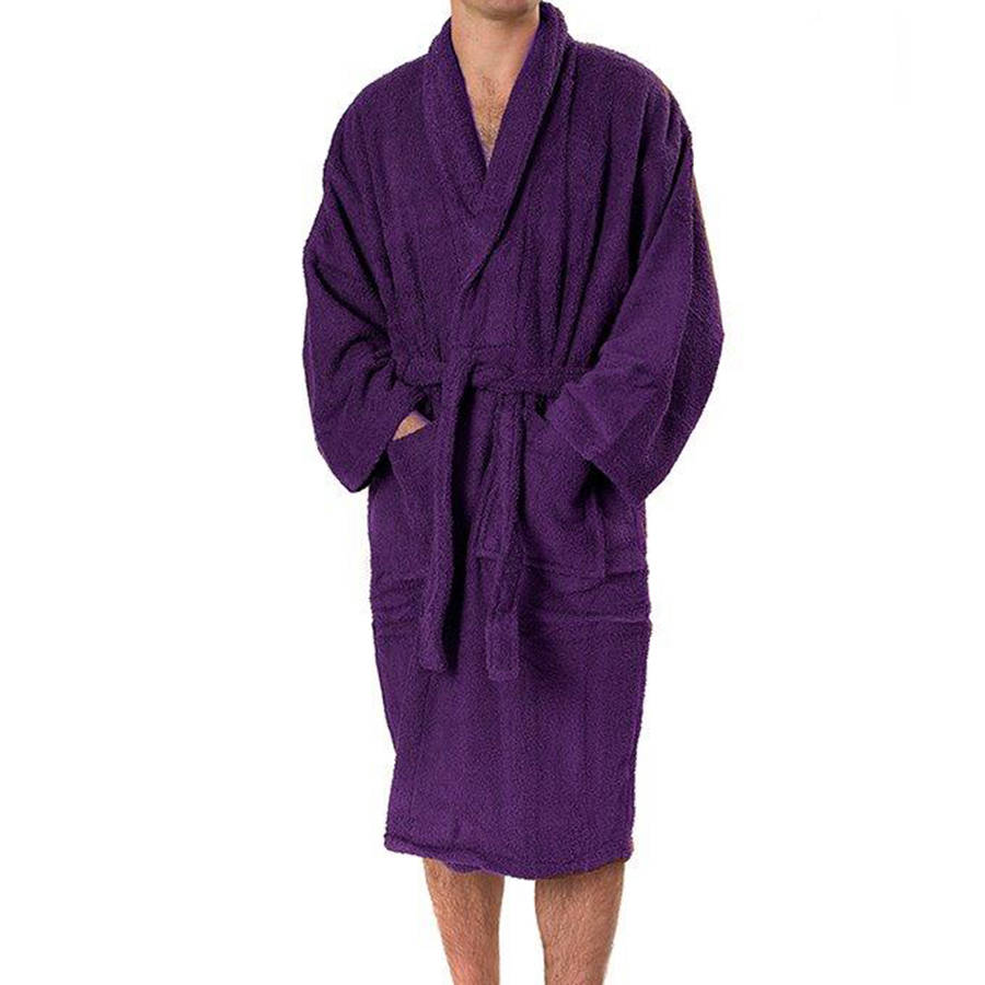 personalised luxury shawl collar bathrobe by duncan stewart textiles ...