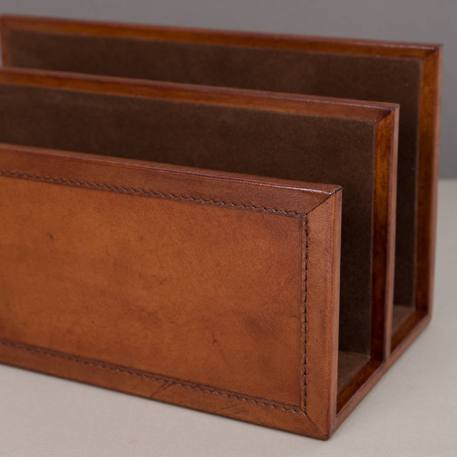 Leather Letter Rack By ginger rose | notonthehighstreet.com