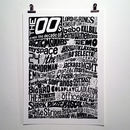 The Noughties 2000’s Decade Typography Print By Sketchbook Design ...