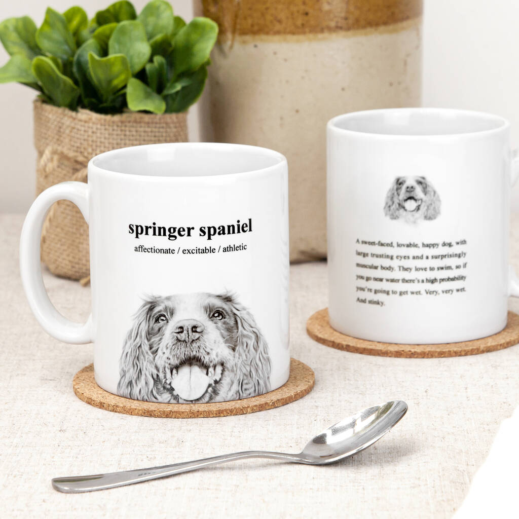 Funny Springer Spaniel Dog Illustration Mug By Coulson Macleod ...