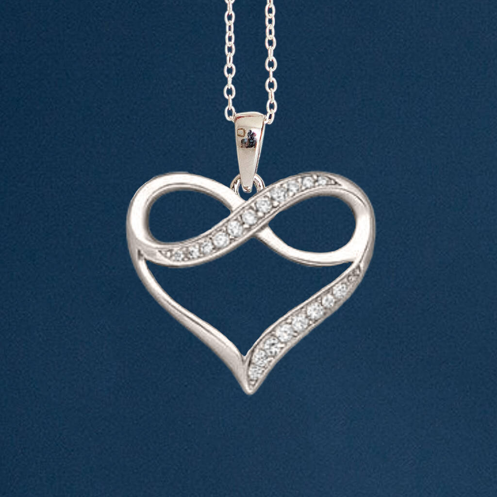 Sterling Silver Infinity Heart Necklace By Songs of Ink and Steel