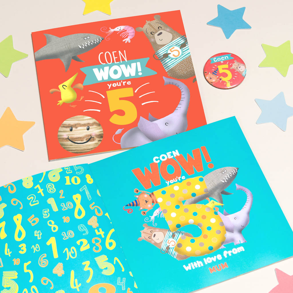 'wow you're five' 5th birthday children's book by fromlucy ...
