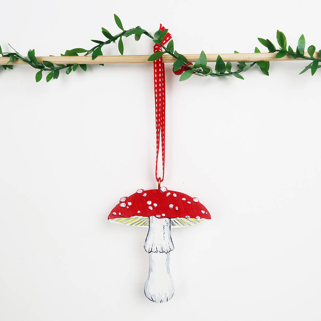 Toadstool Christmas Tree Decorations By BLUE TOUCAN UK ...