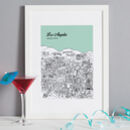 Personalised Los Angeles Print By Tessa Galloway Illustration ...