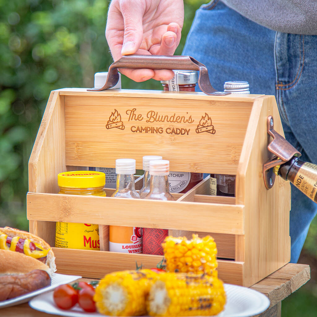 Personalised Camping Wooden Caddy By Duncan Stewart ...