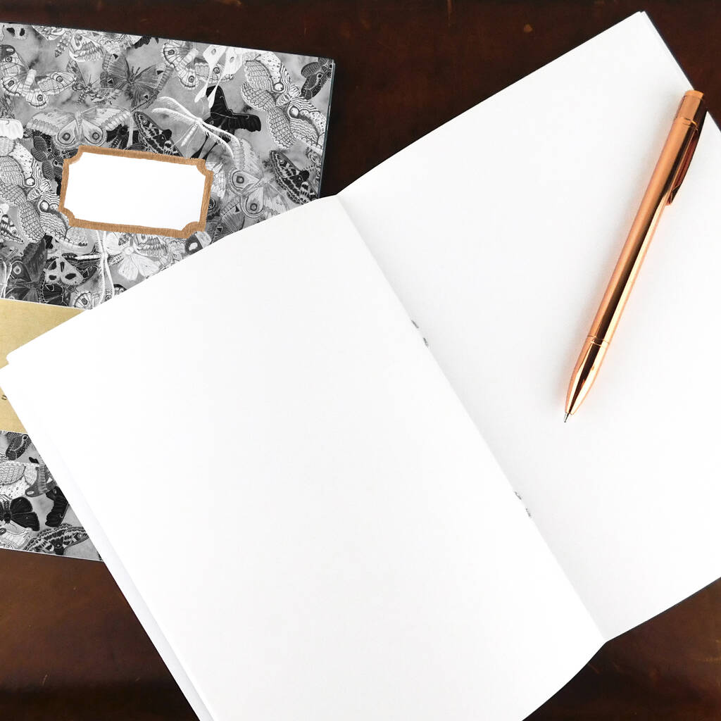 Archaeolepis Moth Print Notebook By Also The Bison | notonthehighstreet.com