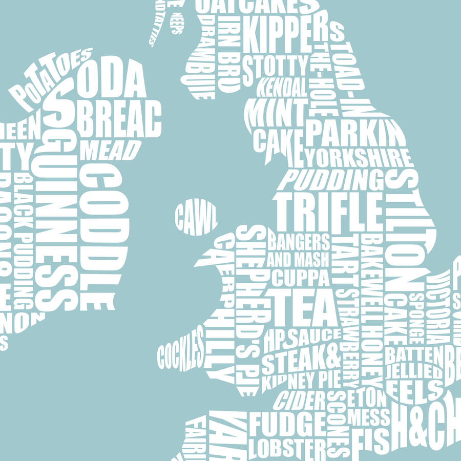 british isles food map by lucy loves this | notonthehighstreet.com