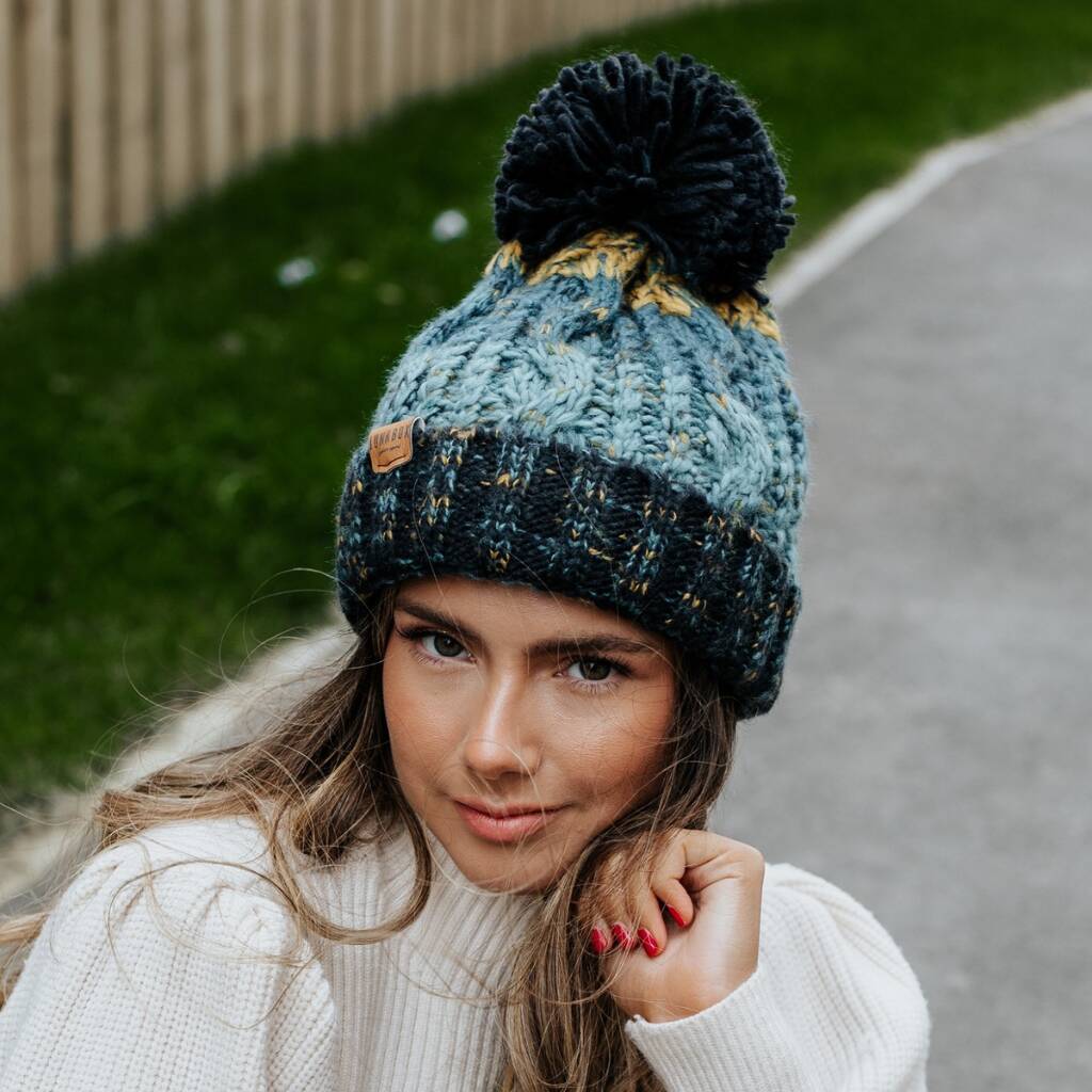 Explorer Unisex Pom Beanie Bobble Hat By Junkbox Apparel ...