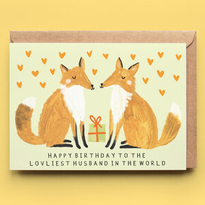 Fox Girlfriend Birthday Card By Darcie Olley
