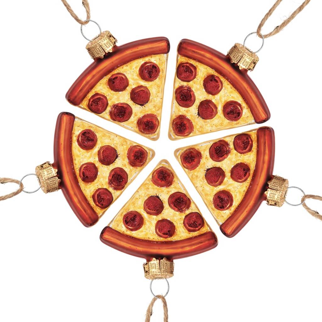 Five Pizza Slices Baubles In A Box By HELLO LOVELY