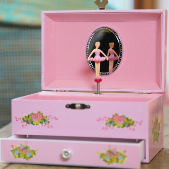 Pink Ballerina Music Jewellery Box By Loula And Deer ...