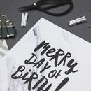 'merry Day Of Birth!' Funny Birthday Card By I Am Nat ...