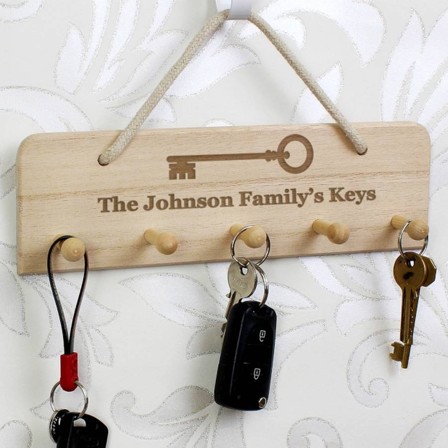 personalised key hooks by chalk & cheese | notonthehighstreet.com