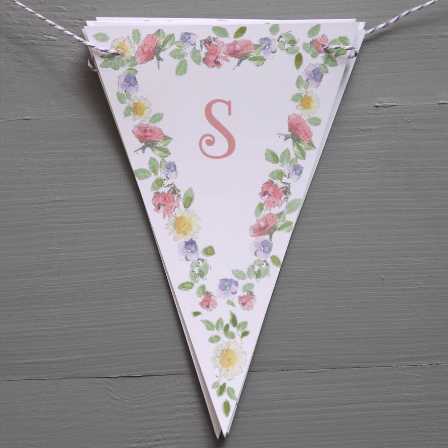 bespoke floral bunting by daisyley designs | notonthehighstreet.com
