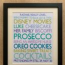 Personalised 'favourite Things' Framed Print By Rael & Pappie ...