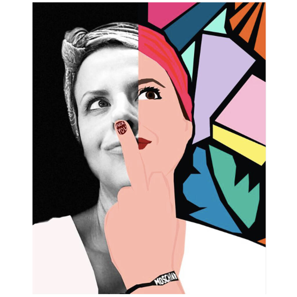 Half Cartoon / Half Photography Drawing By Designs By Karina ...