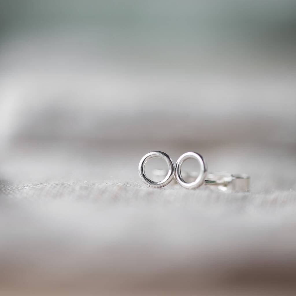 Small Sterling Silver Circle Studs By Anna Calvert Jewellery ...