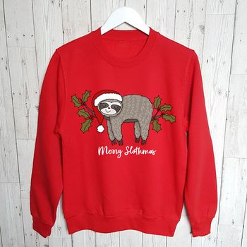 merry slothmas family christmas jumper by syd&co | notonthehighstreet.com