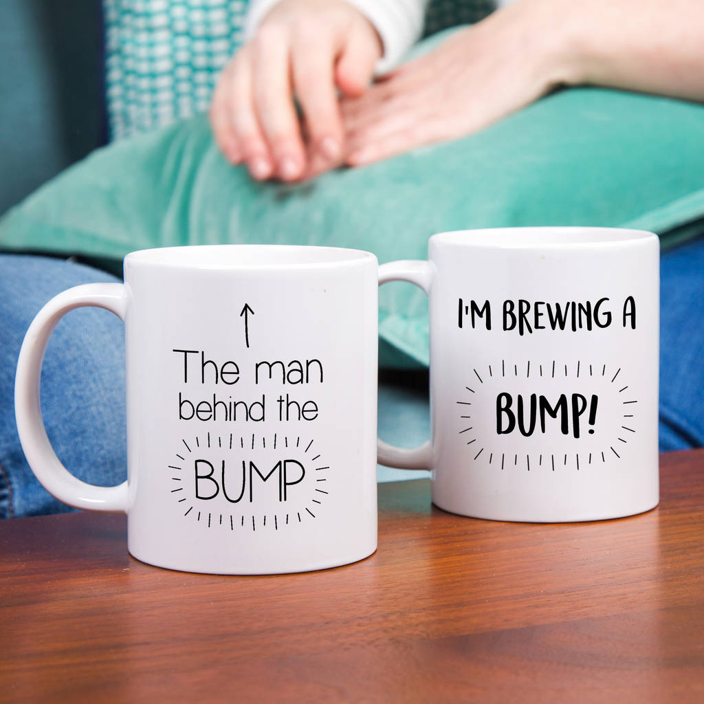 'Brewing A Bump' Mug Set By Ellie Ellie | notonthehighstreet.com
