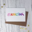 Funny Congratulations Card 'adulting' By Xoxo Designs By Ruth ...