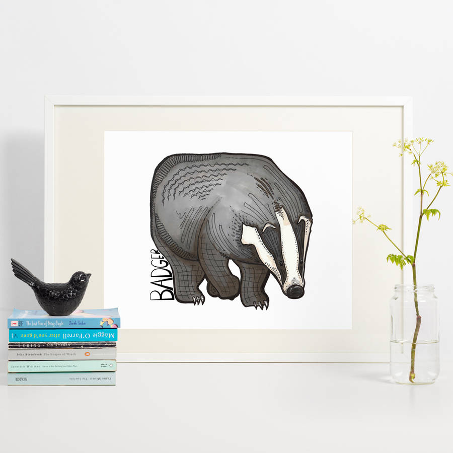 badger print by bexiekimdesign | notonthehighstreet.com