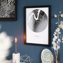 Personalised Circular Metallic Map Print By Yve Print Co ...