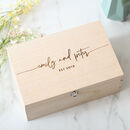 Personalised Couples Names Wedding Gift Keepsake Box By That's Nice ...