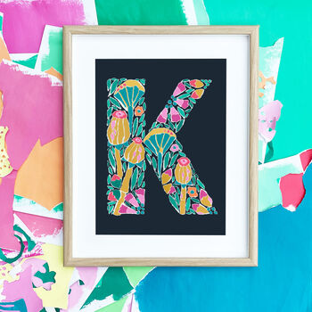 Letter K Original Artwork By Jessica Graham | notonthehighstreet.com