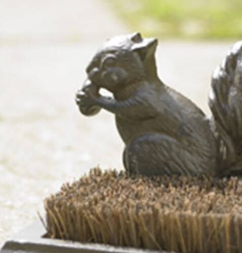 Cast Iron Squirrel Boot Brush And Scraper By Dibor | notonthehighstreet.com