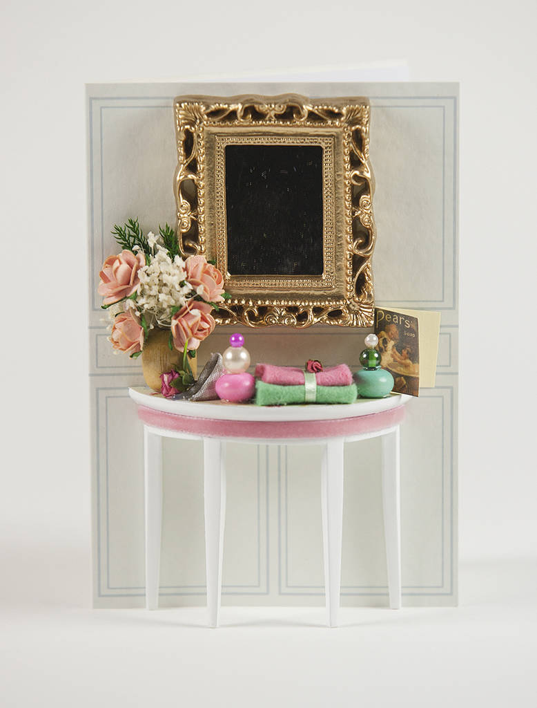 dressing table personalised greetings card by karrie barron ...