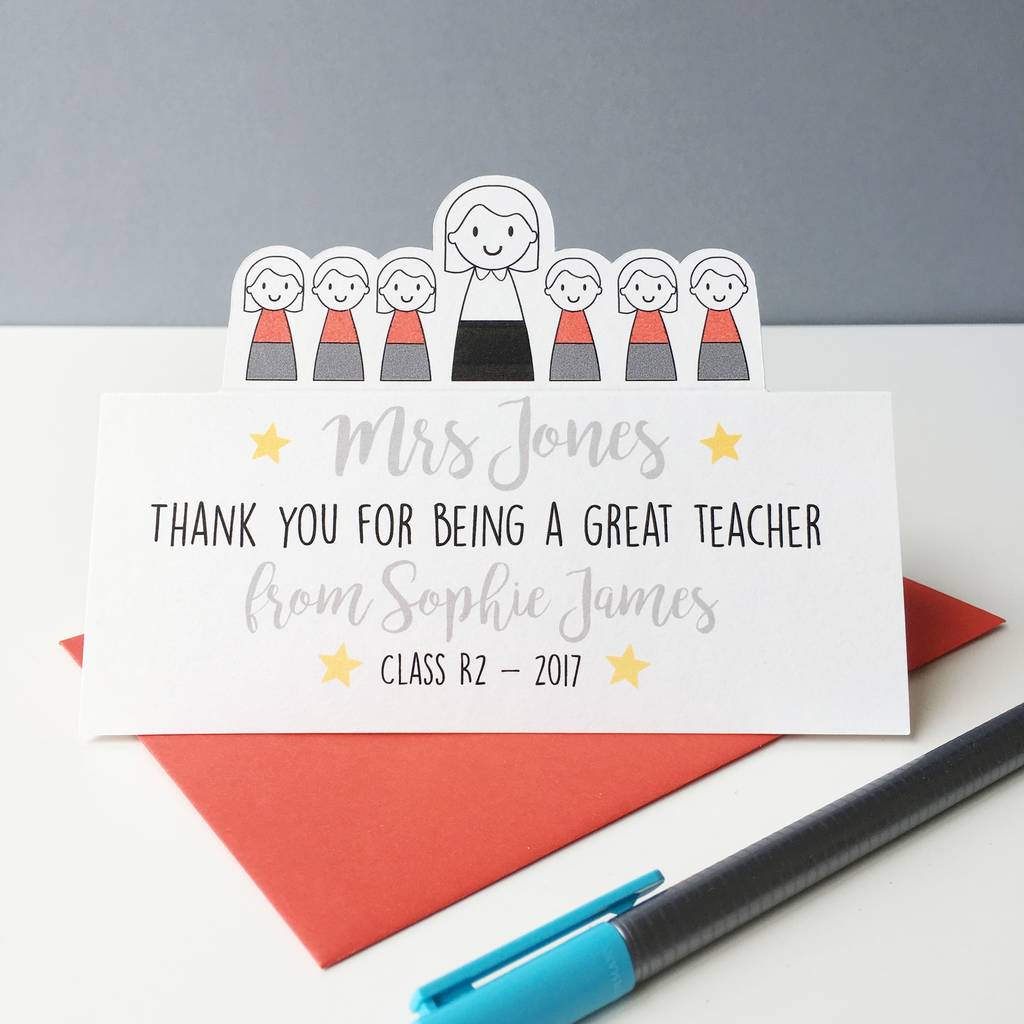 personalised female teacher card by just toppers | notonthehighstreet.com