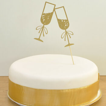 Champagne Glasses Celebration Cake Topper By Lily Grace Baking Gifts ...